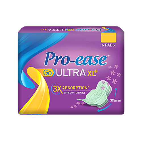 Buy Pro-ease Pro-ease Go Ultra XL+ Sanitary Pads 6 pcs Online at Best ...