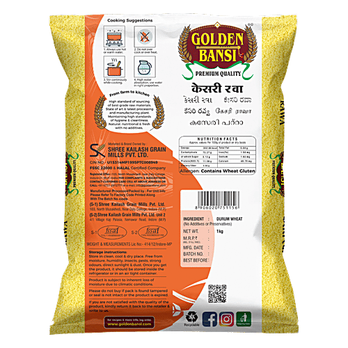 Buy Golden Bansi Kesari Rawa Online at Best Price of Rs 65 - bigbasket
