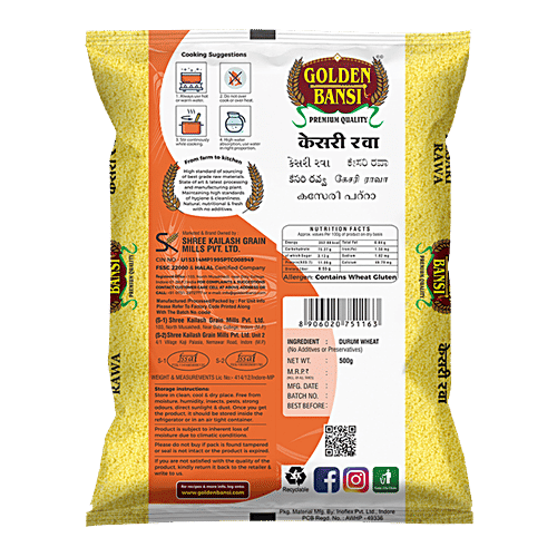 Buy Golden Bansi Kesari Rawa Online at Best Price of Rs 40 - bigbasket