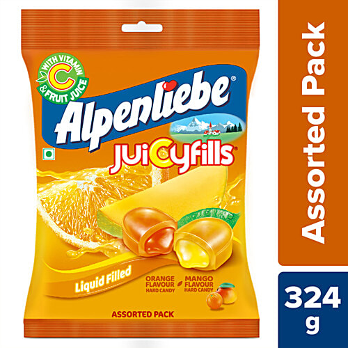 Buy ALPENLIEBE Juicyfills Orange & Mango Flavour Assorted Candy Online ...
