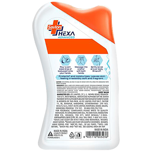 Buy Savlon Hexa Advanced Body Wash with Milk Protein,Shower Gel for ...