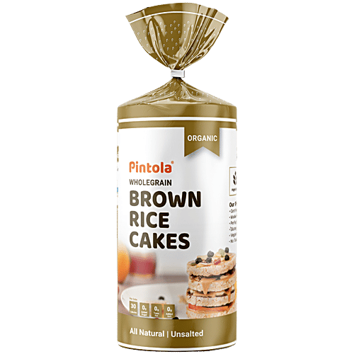 Buy Pintola Organic Wholegrain Brown Rice Cakes - All Natural, Unsalted ...