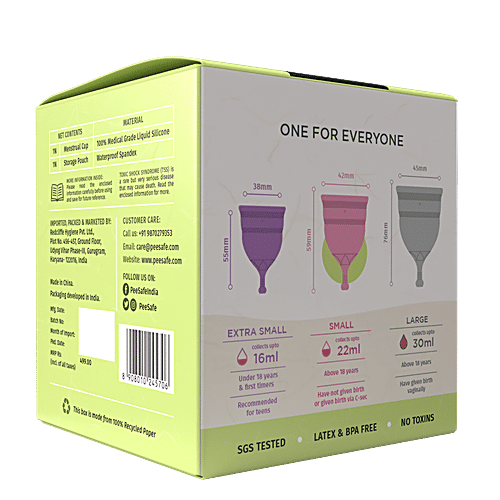 Buy Pee Safe Reusable Menstrual Cups - Small Online at Best Price of Rs ...