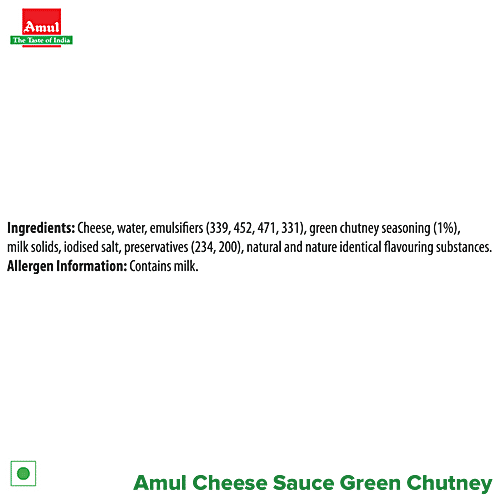Buy Amul Cheese Sauce - Green Chutney Online at Best Price of Rs 80 ...