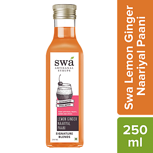 Buy Swa Artisanal Syrups Lemon Ginger Nariyal Paani Syrup - 100% ...