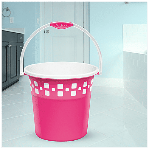Buy Milton Mozaic Plastic Bucket - Pink Online at Best Price of Rs 590 ...