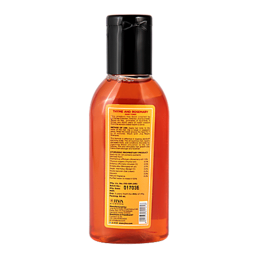 Buy Jiva Ayurveda Thyme & Rosemary Hair Tonic - Scalp-Cleansing Treatment, Provides Nourishment ...