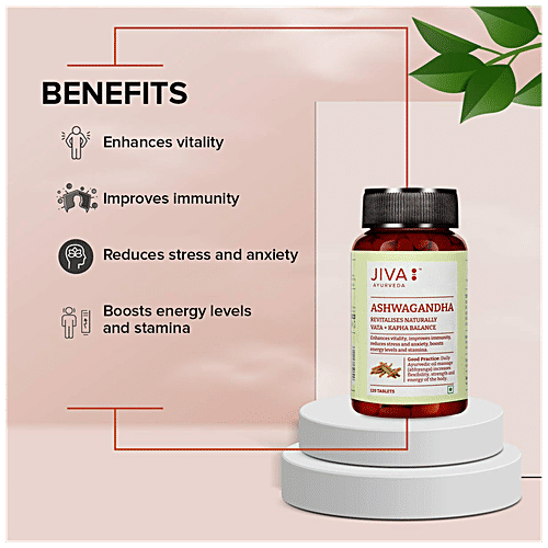 Buy Jiva Ayurveda Ashwagandha Tablet - For Strength & Vitality ...