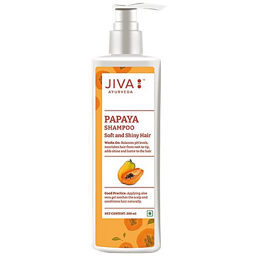 Buy Jiva Ayurveda Hair Shampoo - Papaya, Scalp-Cleansing Formula Online at Best Price of Rs 120 ...