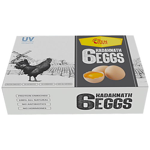 Buy HenFruit Premium Kadaknath Eggs(6 pcs) - 100% Natural Online at ...