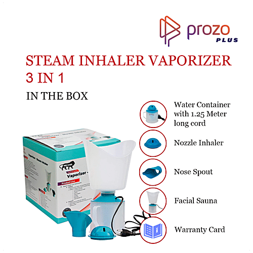 Buy Prozo Plus Steam Inhaler Vaporizer, 3-in-1 Cough Steamer Cum ...