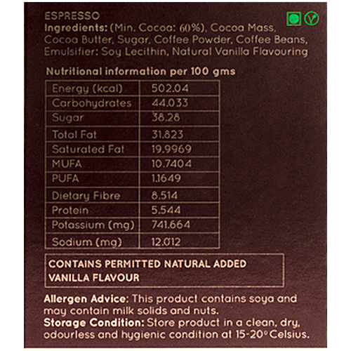 Buy Entisi Espresso Chocolate Bar Online at Best Price of Rs 295 ...