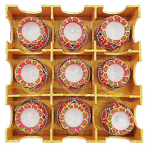 Buy DP Wax Diya - Designer Matki, Assorted Colour, ED150 Online at Best ...