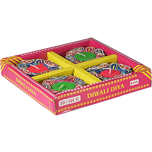 Buy DP Wax Diya - Assorted Colour, ED124H Online at Best Price of Rs 99 ...