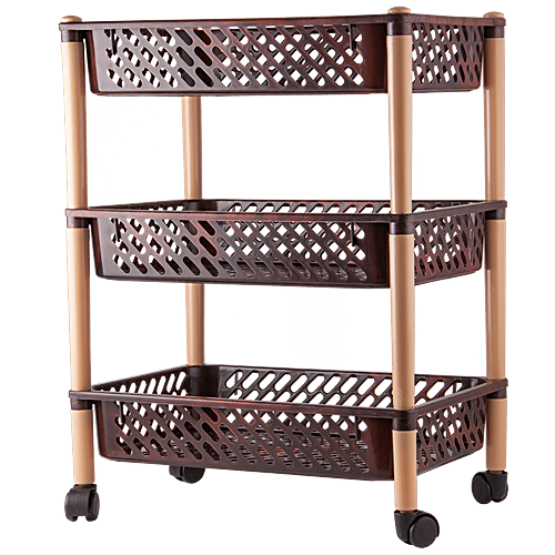 Buy Polyset Sumo Plastic Trolley - 3 Assorted Color Online at Best ...