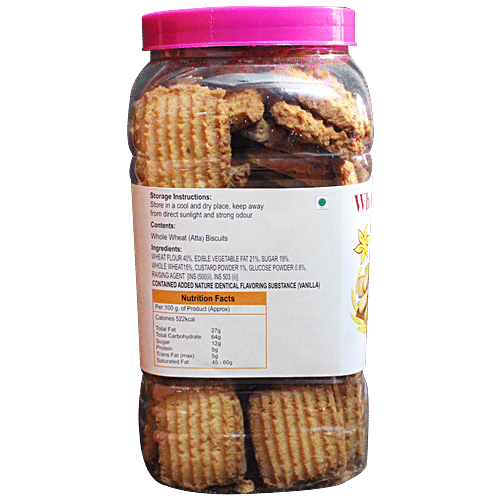 Buy King's Bite Whole Wheat (Atta) Biscuits - Eggless Premium Cookies ...