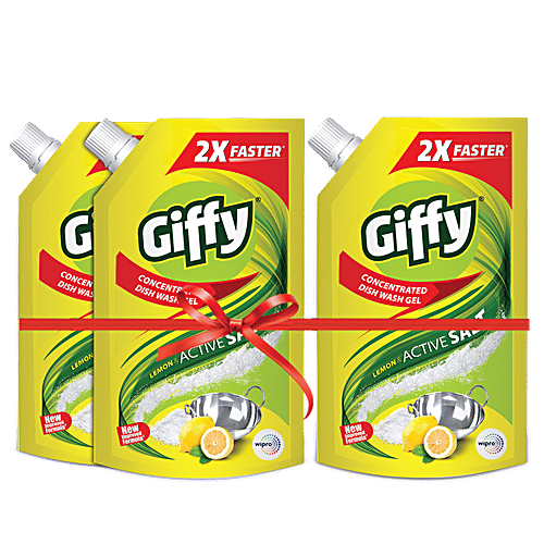 Buy Giffy Giffy Concentrated Dishwash Gel - Lemon & Active Salt Online ...