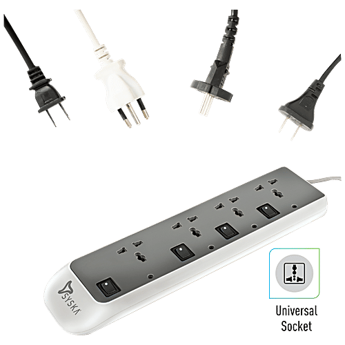 Buy Syska 4 Socket Power Strip/Cord - With 2.5 Metre Wire Online at ...