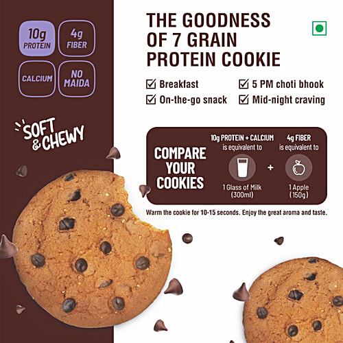Buy RiteBite Max Protein Choco Chip Cookie With No Maida - Healthy ...