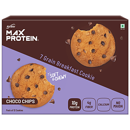 Buy RiteBite Max Protein Choco Chip Cookie With No Maida - Healthy ...