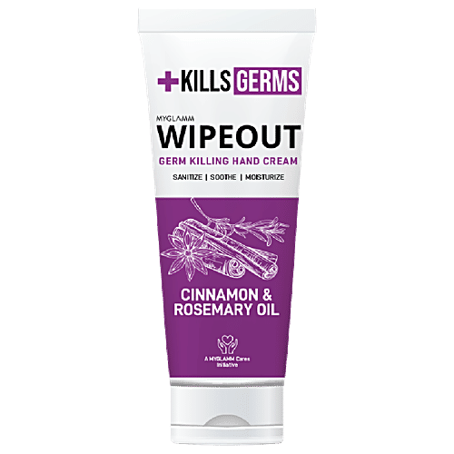 Buy MyGlamm Wipeout Germ Killing Hand Cream - Cinnamon & Rosemary Oil ...