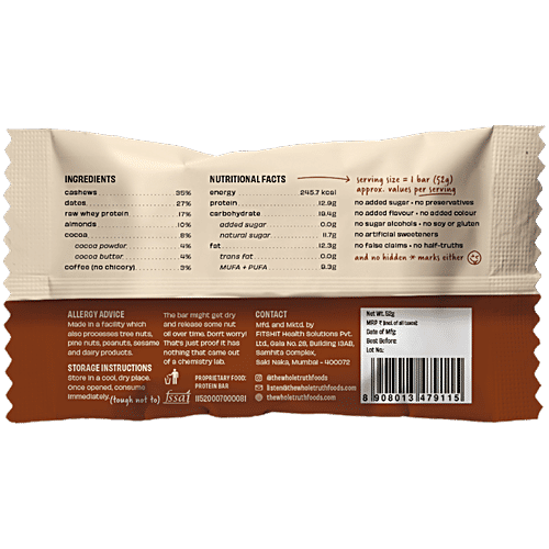 Buy The Whole Truth Protein Bars - Coffee Cocoa Online at Best Price of ...
