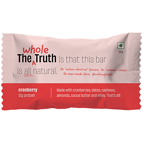 Buy The Whole Truth Protein Bars - Cranberry Online at Best Price of Rs ...