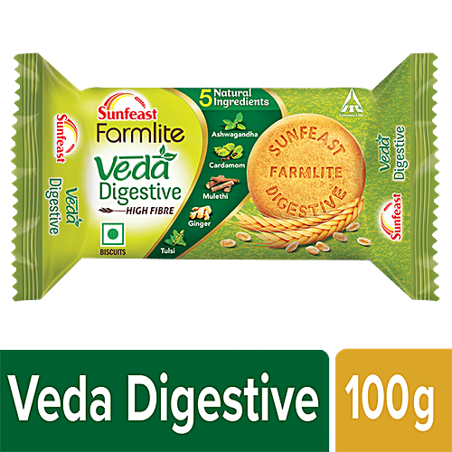 Buy Sunfeast Farmlite Veda Digestive Biscuit - High Fibre, Goodness Of ...