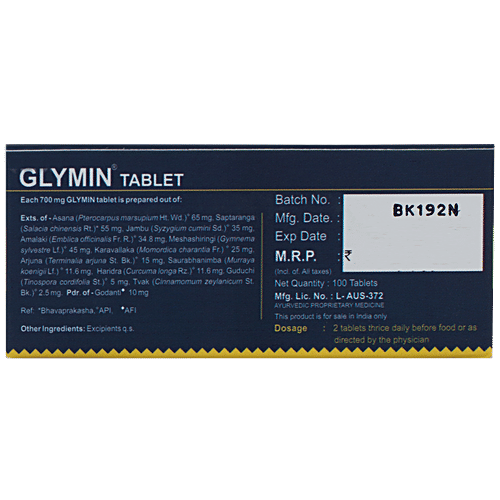 Buy Kerala Ayurveda Glymin Tablet Online at Best Price of Rs 460 ...