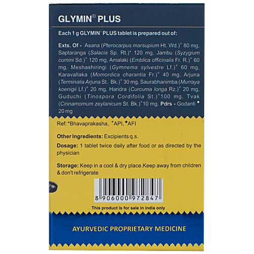 Buy Kerala Ayurveda Glymin Plus 100 Tablets| For Managing Blood Sugar ...