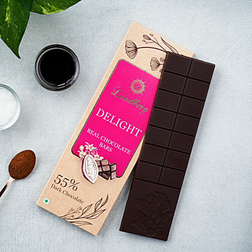 Buy Lindberg Delight Dark Chocolate Bar - 55% Dark Online at Best Price ...