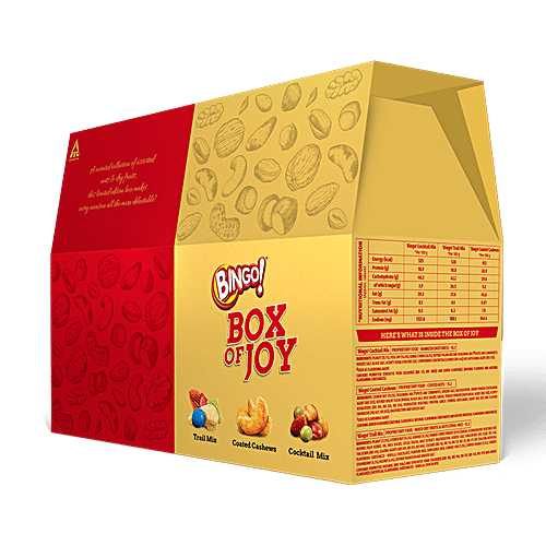 Buy Bingo Box of Joy Assorted Nuts & Dry Fruits - Coated Cashews, Trail ...