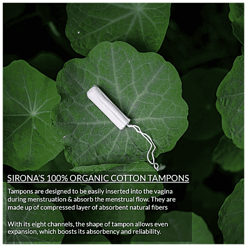 Buy Sirona Regular Flow Tampons - 100% Organic Cotton, Non-Applicator ...
