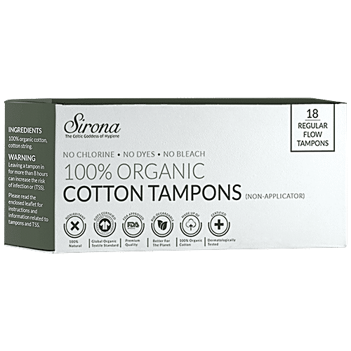 Buy SIRONA FDA Approved 100% Organic Cotton and Biodegradable Tampons ...