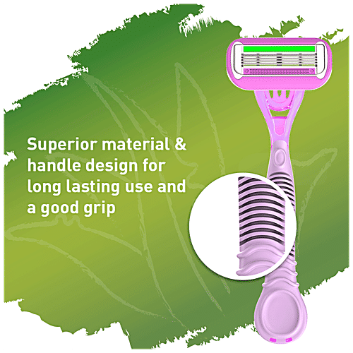 Buy Sirona Reusable Hair Removal Shaving Razor For Women With Aloe ...