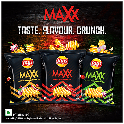 Buy Lays Maxx Potato Chips - Macho Chilli Flavour, Crunchy Crispy ...
