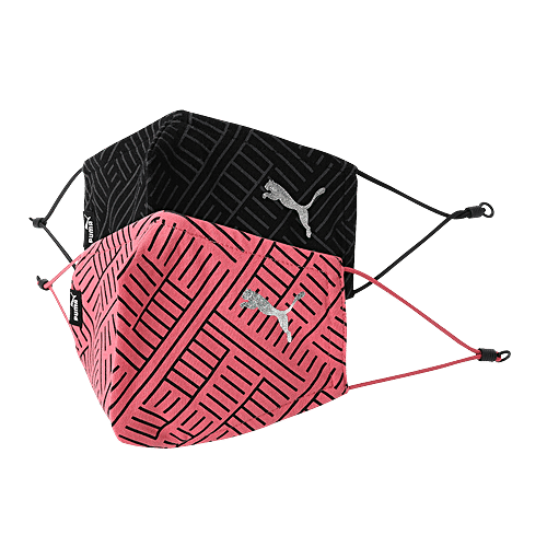 Buy Puma Face Mask - Printed, Adjustable, Medium, Black & Pink Online ...