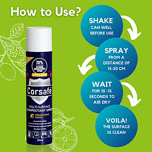 Buy Corsafe Advance Multi-Surface Disinfectant Spray - Fresh Citrus ...