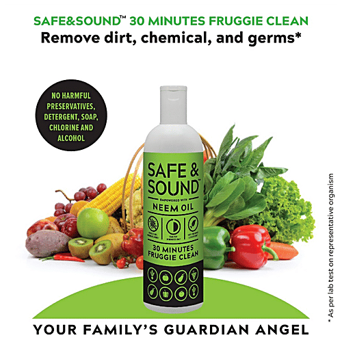 Buy SAFE & SOUND 30 Minutes Fruggie Clean With Neem Oil Online at Best ...