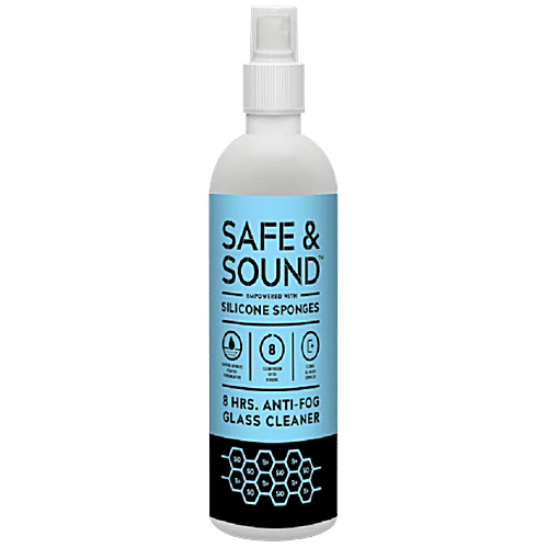 Buy SAFE & SOUND 8 Hours Anti-Fog Glass Cleaner With Silicone Sponges ...
