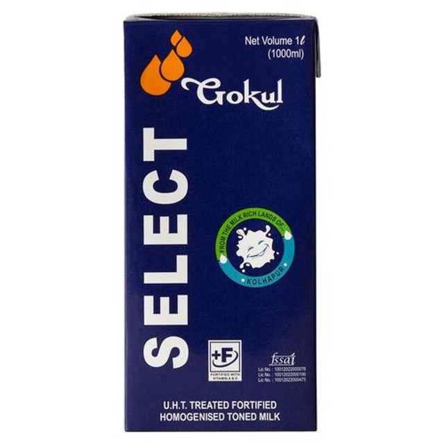 Buy Gokul Select UHT Treated & Homogenised Toned Milk Online at Best ...