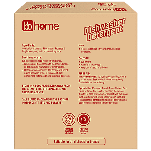 Buy BB Home Dishwasher Detergent Powder Online at Best Price of Rs 245 ...