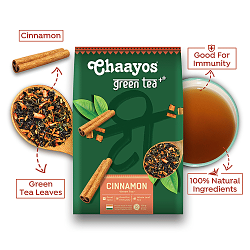 Buy Chaayos Cinnamon Whole Leaf Green Tea - Rich In Antioxidants ...