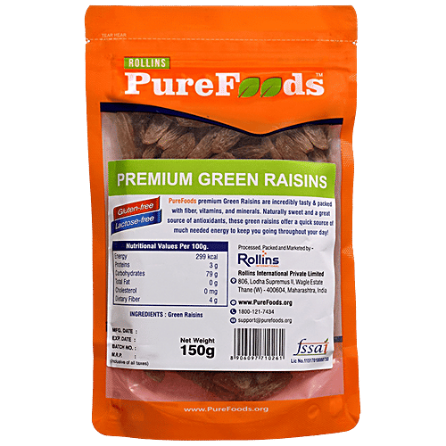 Buy PureFoods Premium Green Raisins Online at Best Price of Rs 125 ...