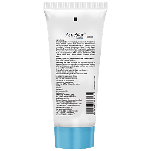 Buy Mankind Acne Star Face Wash Online at Best Price of Rs 150 - bigbasket