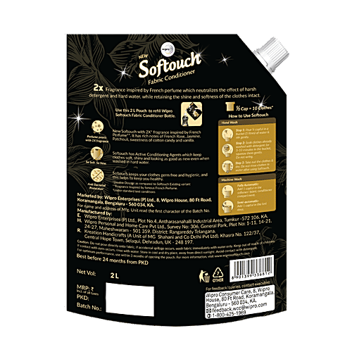Buy Softouch After Wash Fabric Conditioner - 2X French Perfume, Fresh ...
