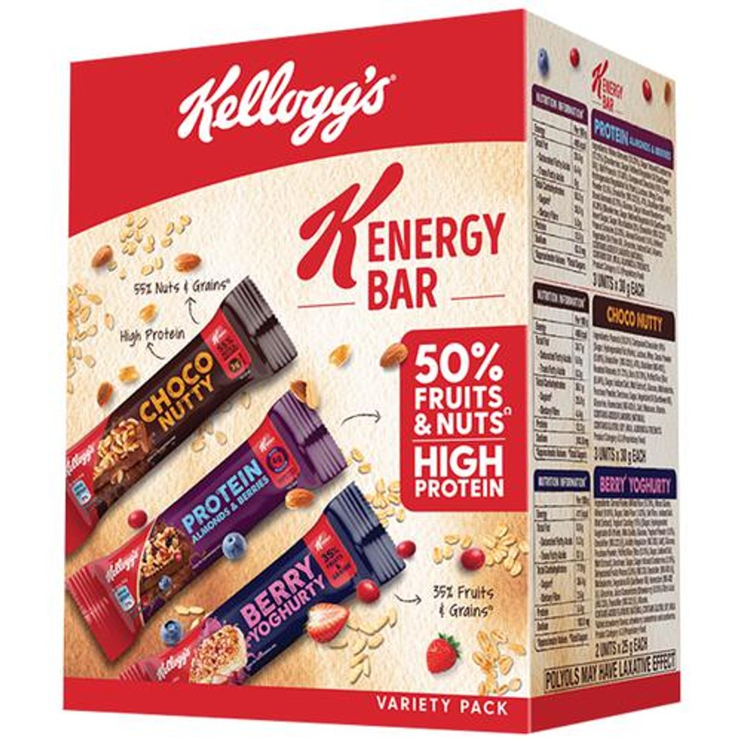 Buy Kelloggs K-Energy Bars Variety Pack - 8 Bars, 3 Flavours Online at ...