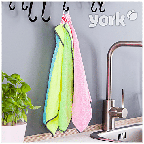 Buy YORK Microfibre Kitchen & Household Cleaning Cloth Set Online at ...