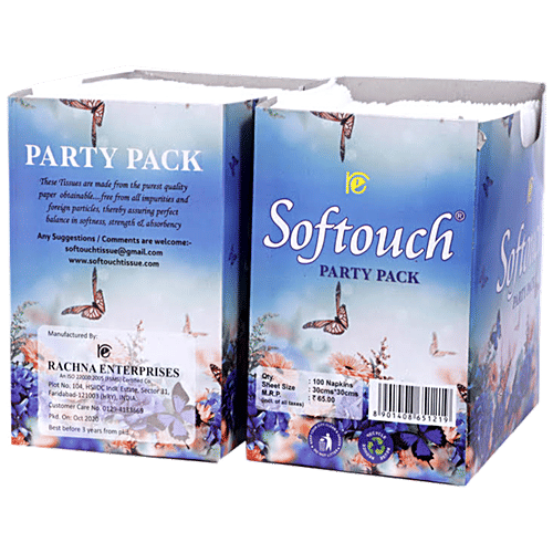 Buy Softouch Tissue Paper Napkins - Party Pack Online at Best Price of ...