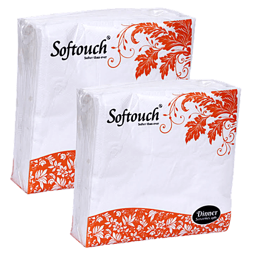 Buy Softouch Dinner Serviettes Tissues - 2 Ply Online at Best Price of ...
